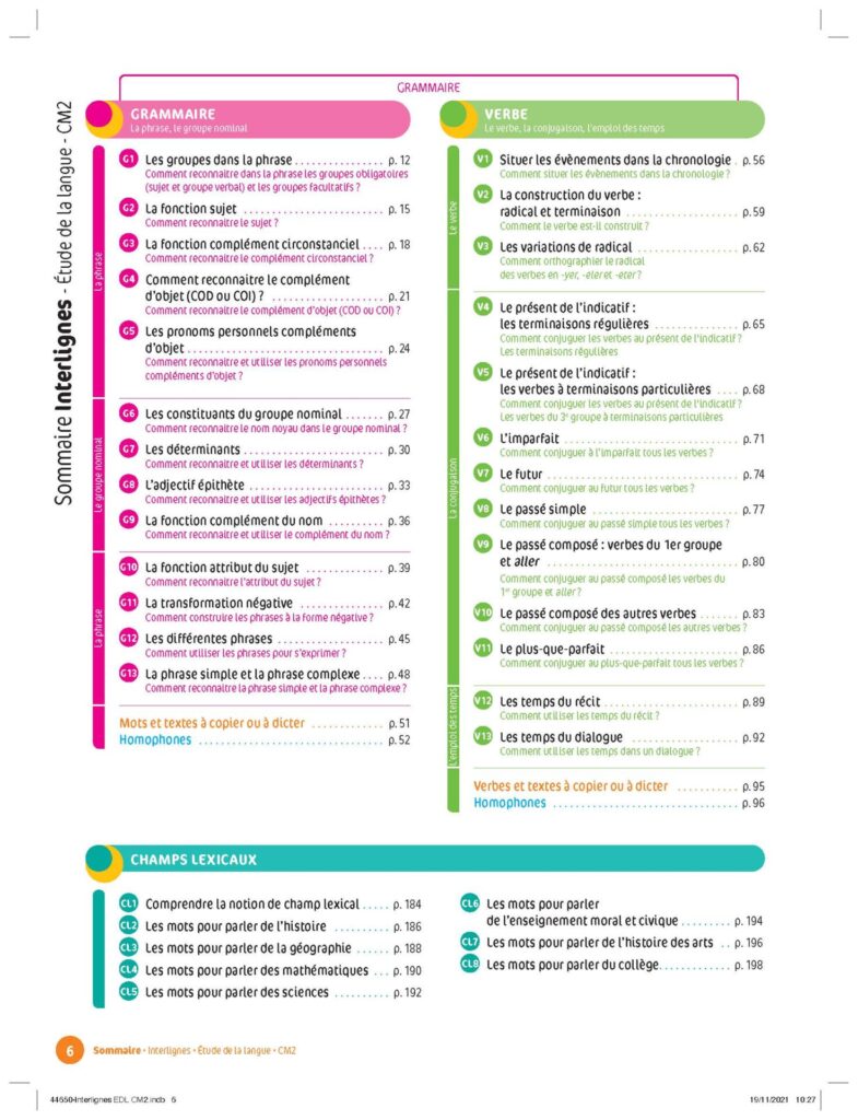INTERLIGNES EDL – Manuel de l’élève – CM2 – Anciens programmes – Editions-sed