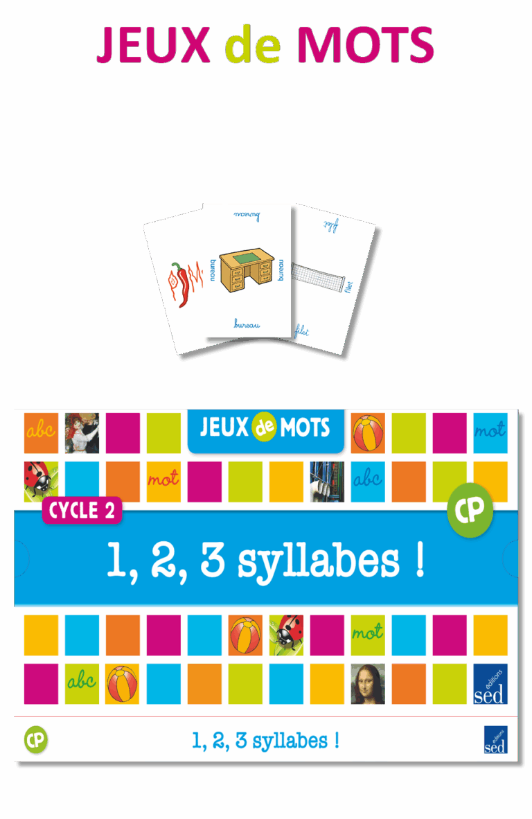 JEUX DE MOTS – 1,2,3 syllabes – CP – Editions-sed