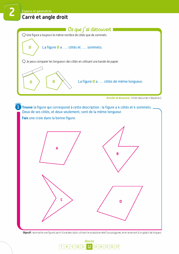 MON ANNEE DE MATHS – Fichier de l’élève – CE1 – Edition 2016 – Editions-sed